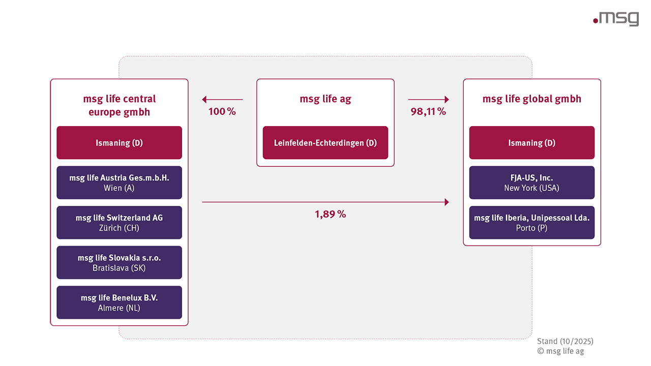 Struktur der msg life ag
